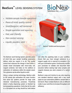 BeeSure Sample Level Sensing - BioNex Solutions Inc.
